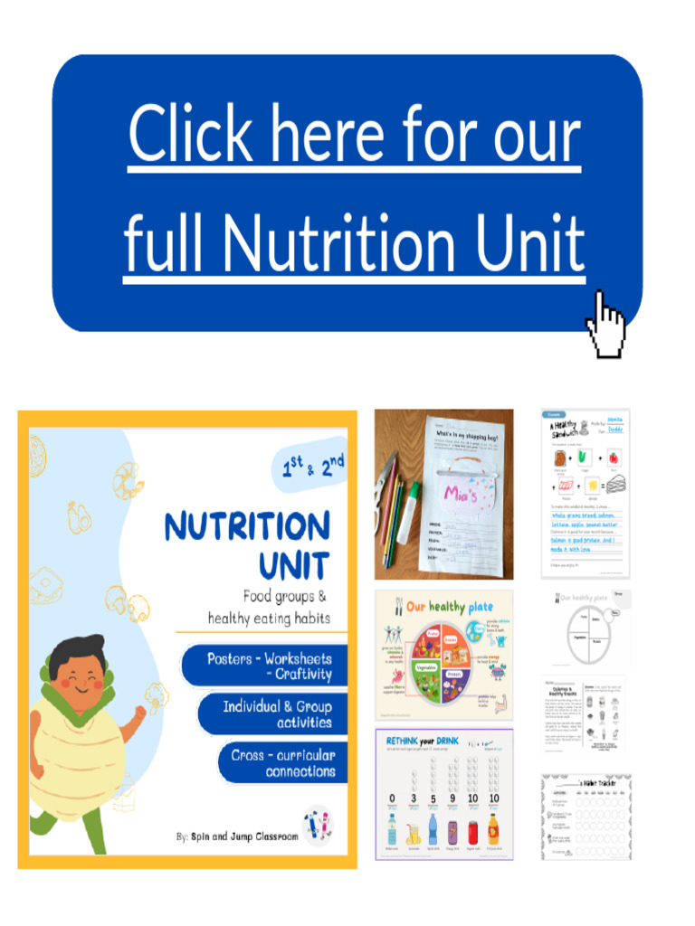 Freebie - Nutrition Unit - End | PDF