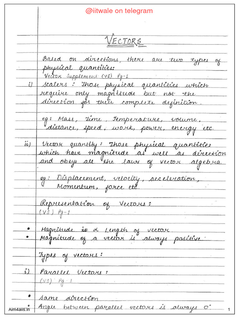 1 Vectors Pdf