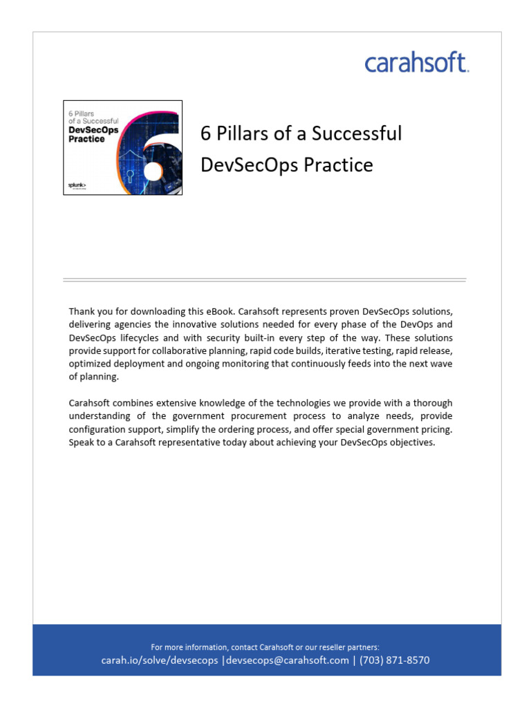 Six Pillars of A Successful DevSecOps Practice | PDF | Systems Engineering | Software Engineering