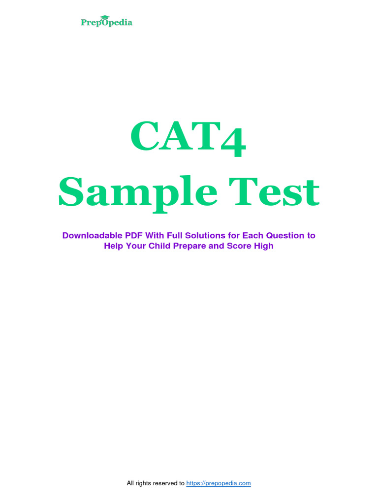 Cat4 PDF Sample Test | PDF | Matrix (Mathematics)