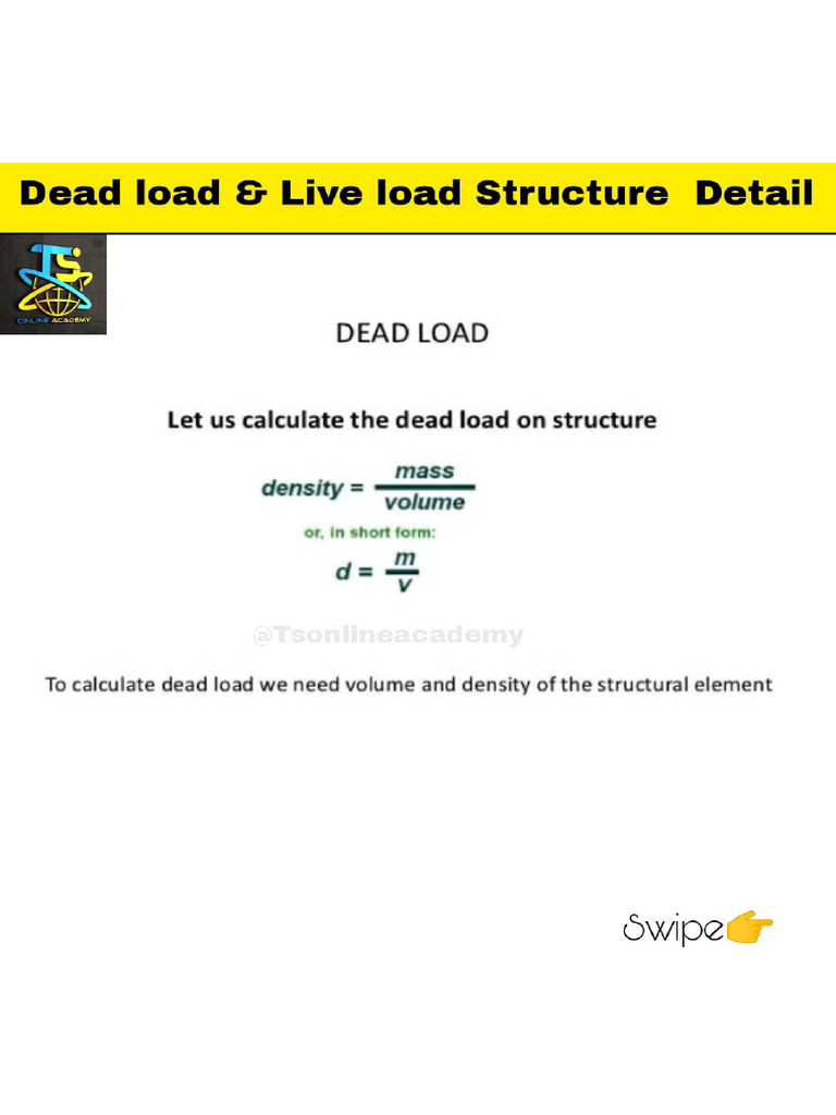 Dead Load & Live Load Structure Detail | PDF