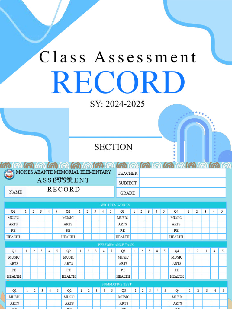 Blue Assessment Record | PDF