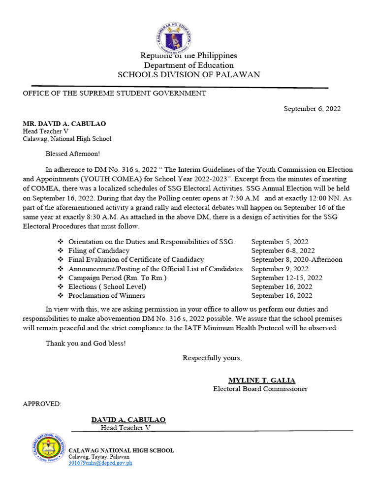 SSG Request Top SH Party List Composition | PDF | Government