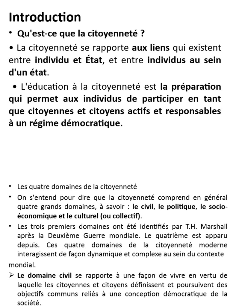 Les dimensions de la citoyenneté moderne | PDF | Loi | État