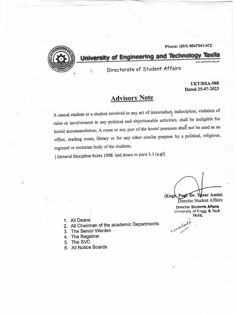 Advisory Note | PDF
