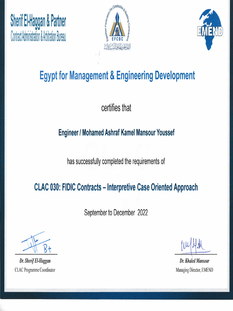 CLAC 030 Certificates | PDF