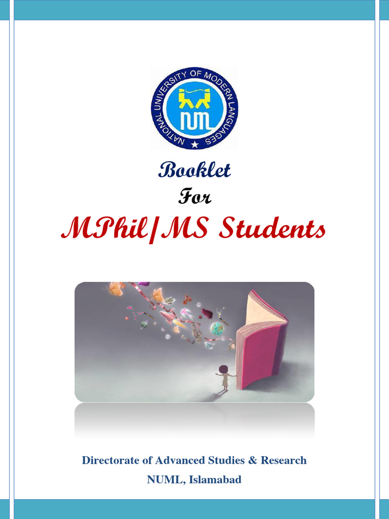 MPhil/MS Admission Guide NUML Islamabad | PDF | Thesis | Academic Degree