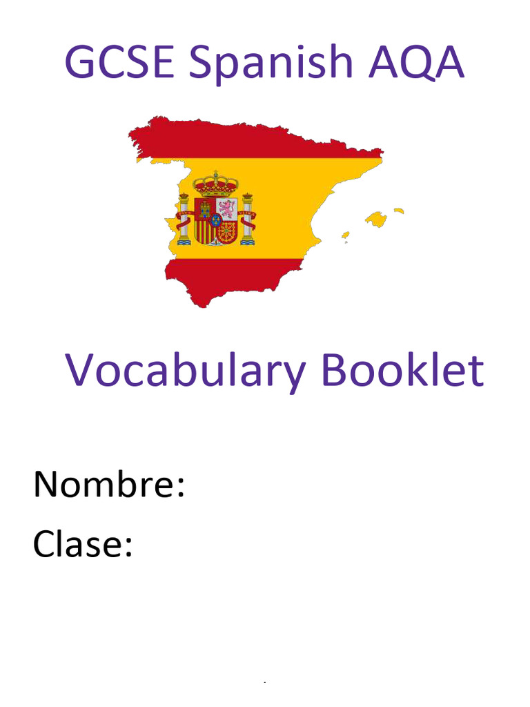 AQA GCSE Spanish Vocabulary Booklet 18 19 | PDF | Sausage