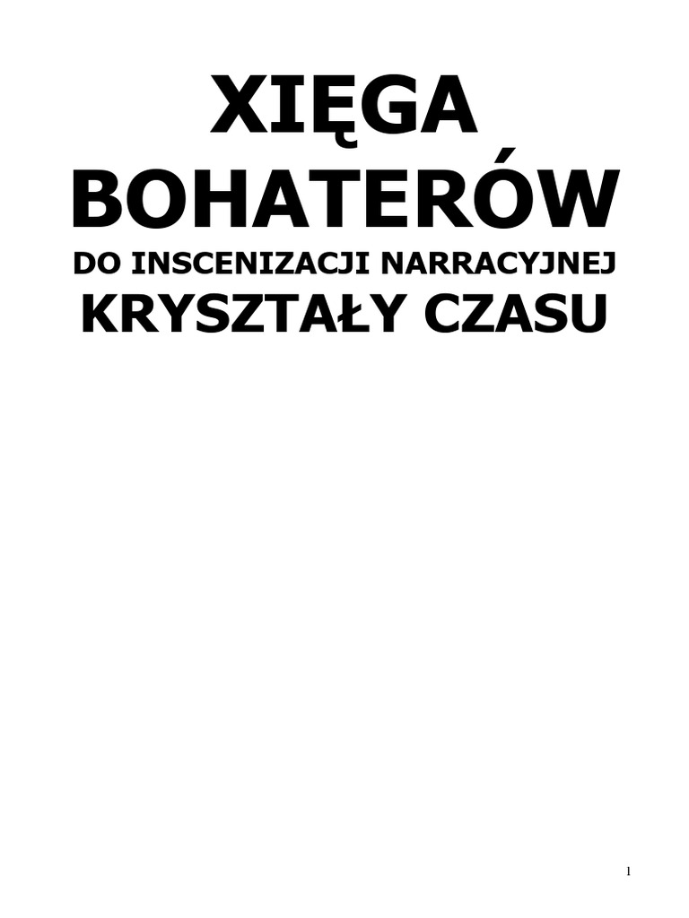 Kryszta - y Czasu Rozdzia - I | PDF