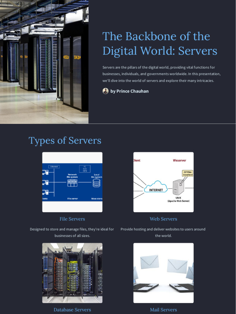The Backbone of The Digital World Servers | PDF | Server (Computing ...