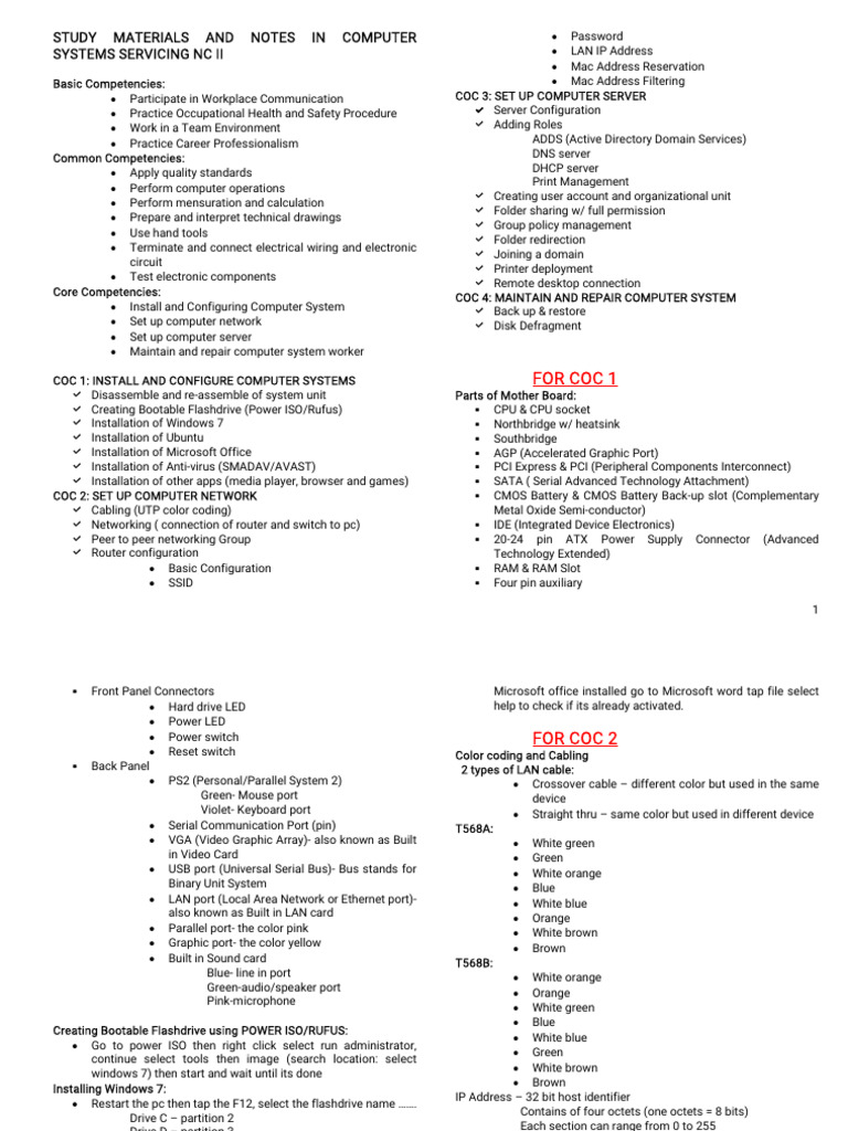 CSS NCII GUIDE From Teacher Rockie | PDF | Electrical Engineering | Electronics