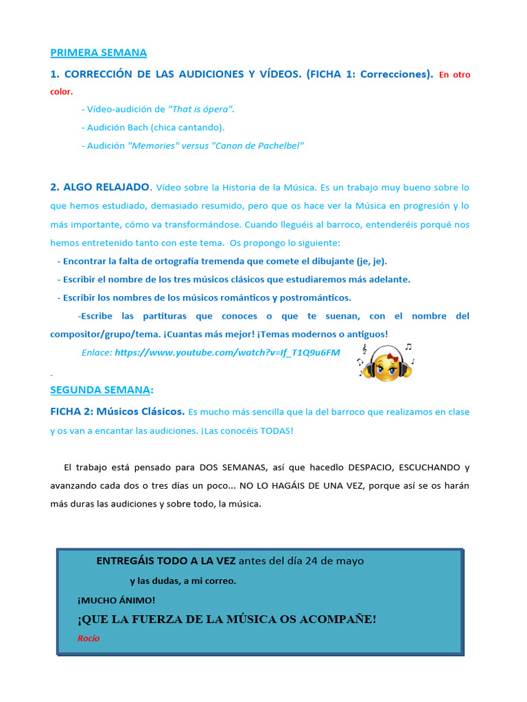 Actividad 4¿ - Repaso e Inicio M¿sica Cl¿Sica | PDF