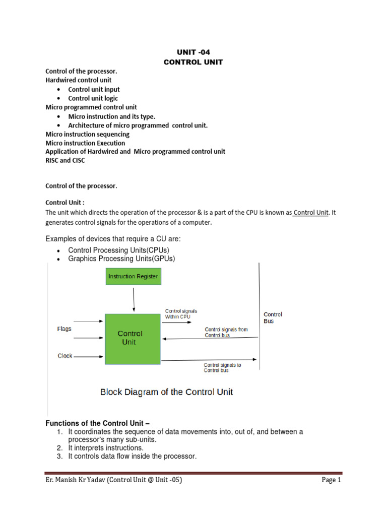 UNIT-04 | Download Free PDF | Central Processing Unit | Computer ...