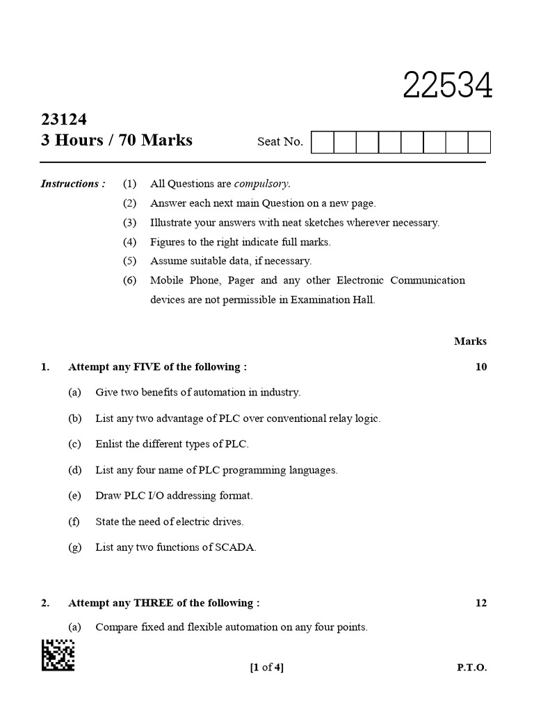 22534-2023-Winter-Question-Paper (Msbte Study Resources) | PDF | Programmable Logic Controller ...