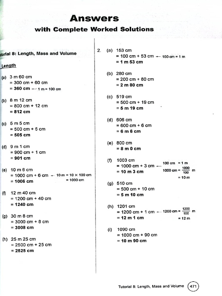 Casco Mathematics Tutor Primary 3B (Answers) | PDF