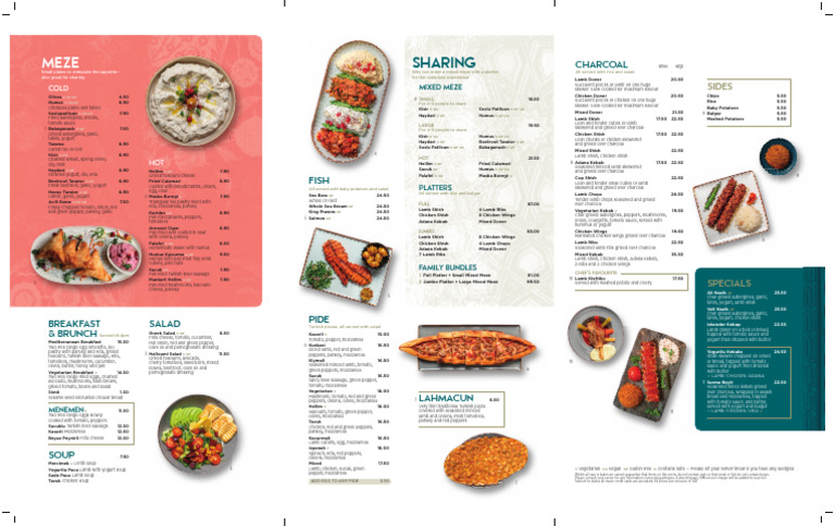 Gokyuzu Restaurant Menu Overview | PDF | Turkish Cuisine | Kebab