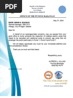 Barangay Endorsement Letter | PDF