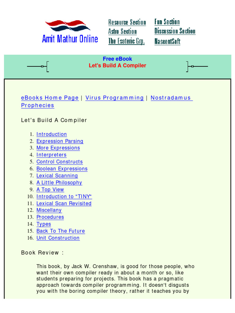 Let's Build A Compiler | PDF | Parsing | Compiler