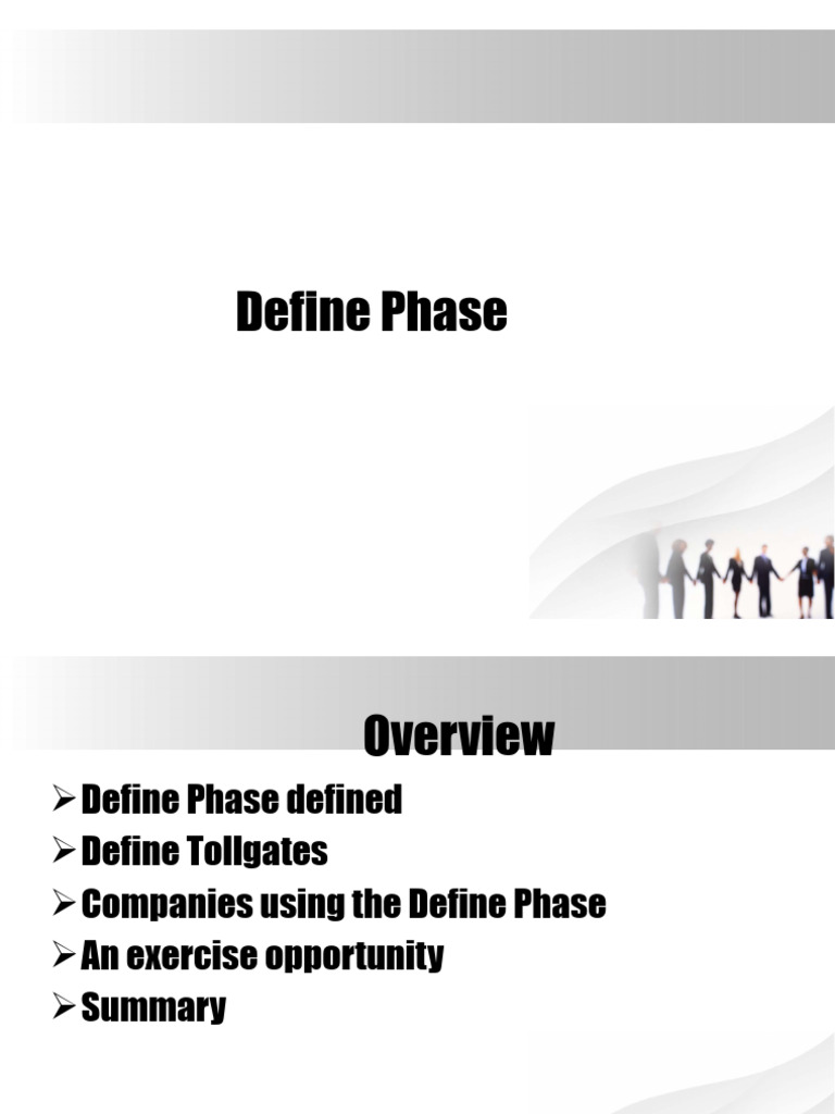 Define Phase in Lean Six Sigma | PDF | Six Sigma | Business