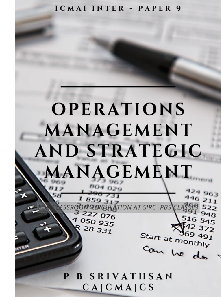 Om SM Theory | PDF | Operations Management | Forecasting