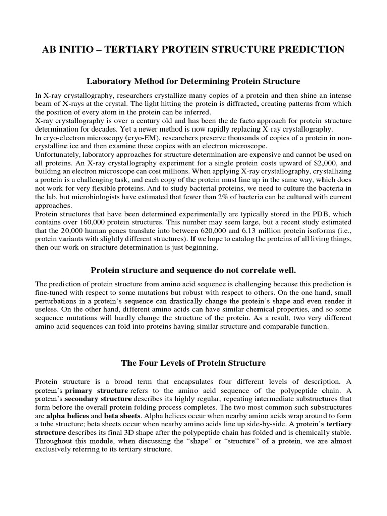 Ab Initio | PDF | Proteins | Protein Structure Ab Initio | PDF | Proteins | Protein Structure