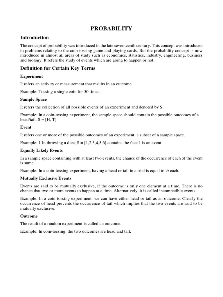 Probability | Download Free PDF | Probability | Applied Mathematics Probability | Download Free PDF | Probability | Applied Mathematics