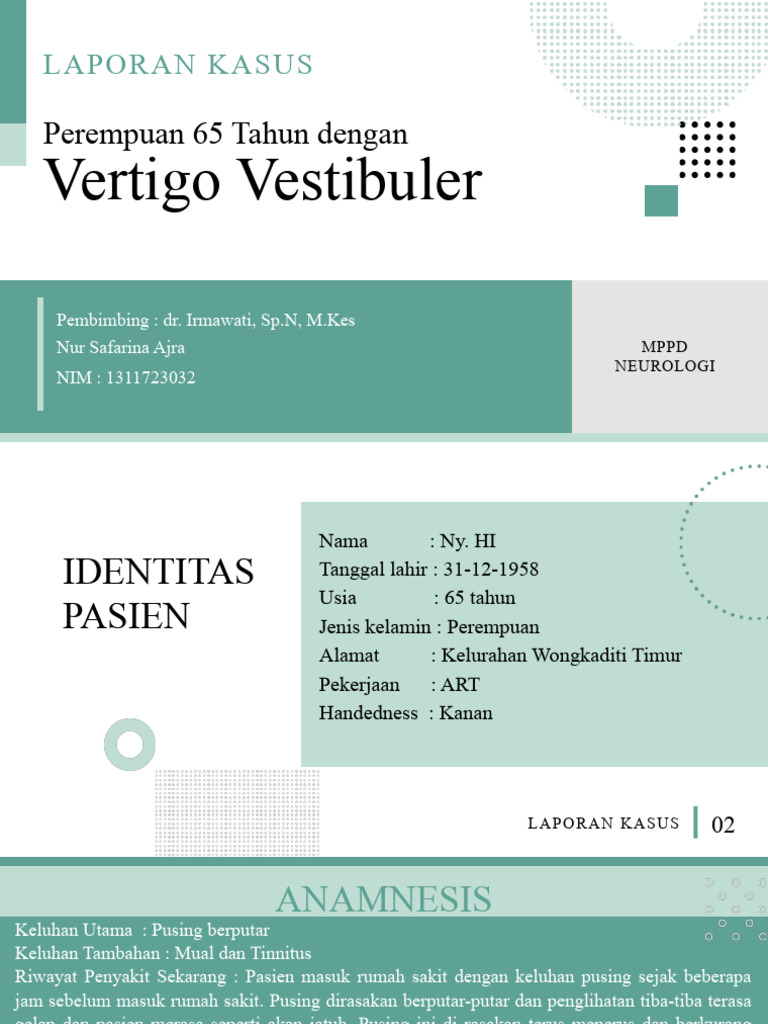 Laporan Kasus Vertigo | PDF