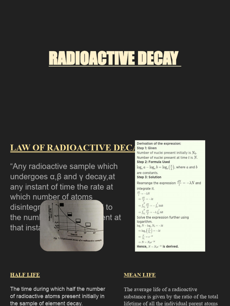 RADIOACTIVE DECAY (Basic Explanation) | PDF | Science & Mathematics