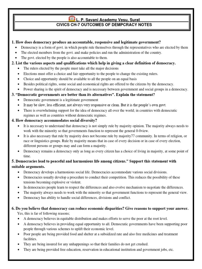 Civics 2 | PDF | Democracy | Political Ideologies