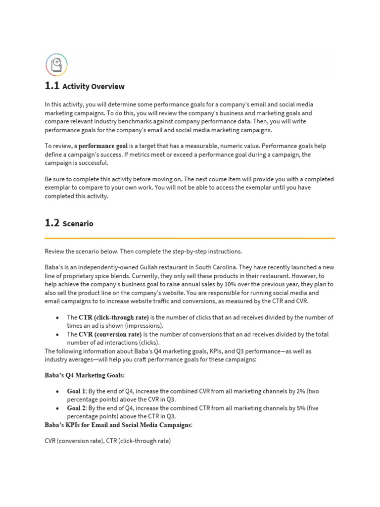WA - Activity Set Performance Goals | PDF | Performance Indicator ...