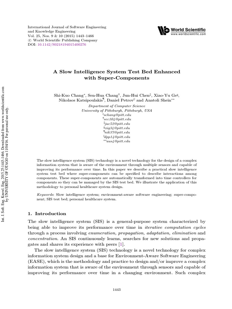 A Slow Intelligence System Test Bed Enhanced | PDF | System | Information
