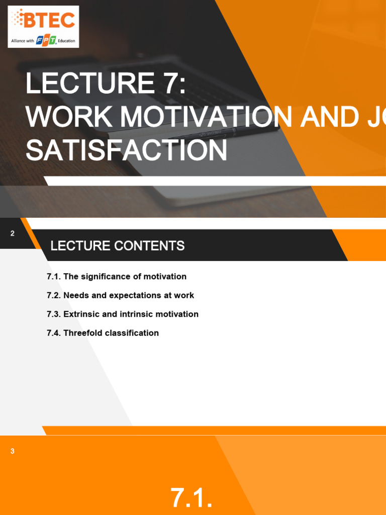 LM Lecture 7 - Work Motivation and Job Satisfaction | PDF | Motivation ...