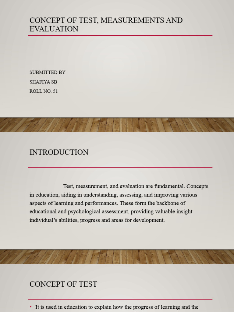 Concept of Test, Measurements and Evaluation | PDF | Evaluation | Knowledge