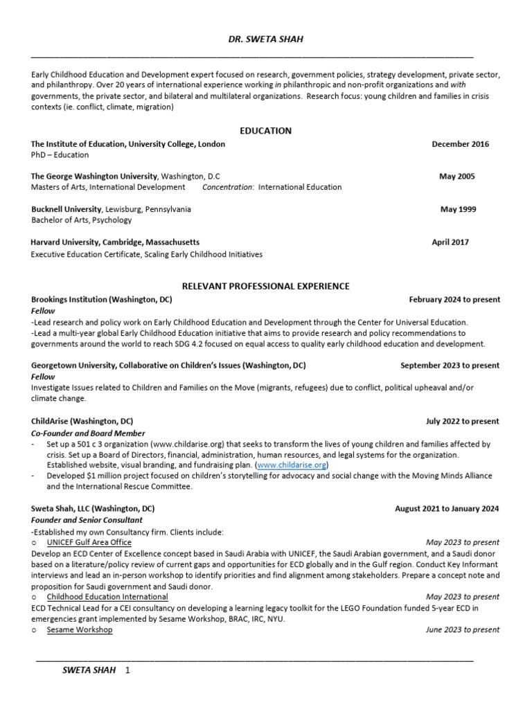 CV-Sweta-Shah | PDF
