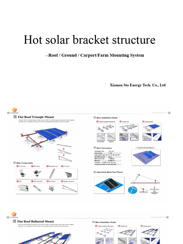 Hot Solar Bracket Structure | PDF