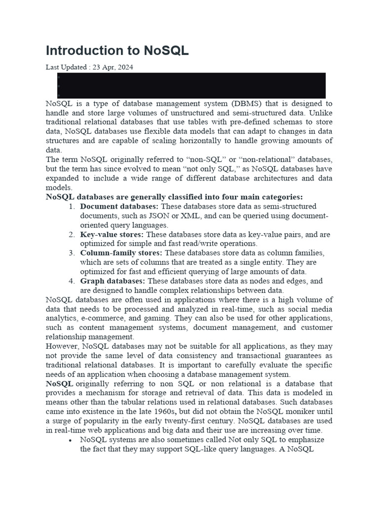 Unit 4 | PDF | No Sql | Databases Unit 4 | PDF | No Sql | Databases