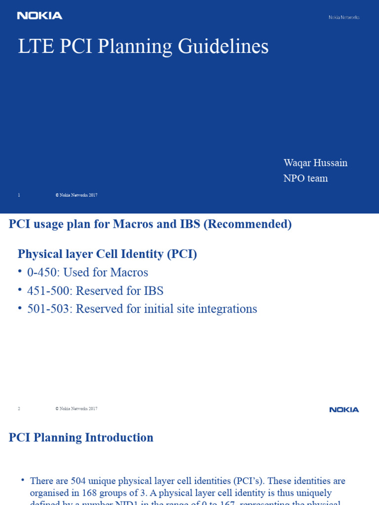LTE PCI Planning Guidelines | PDF | Computer Engineering ...