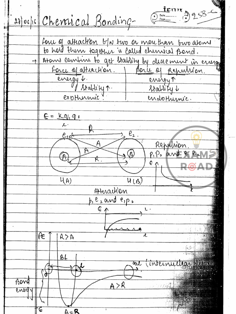 Chemical Bonding - Notes | PDF