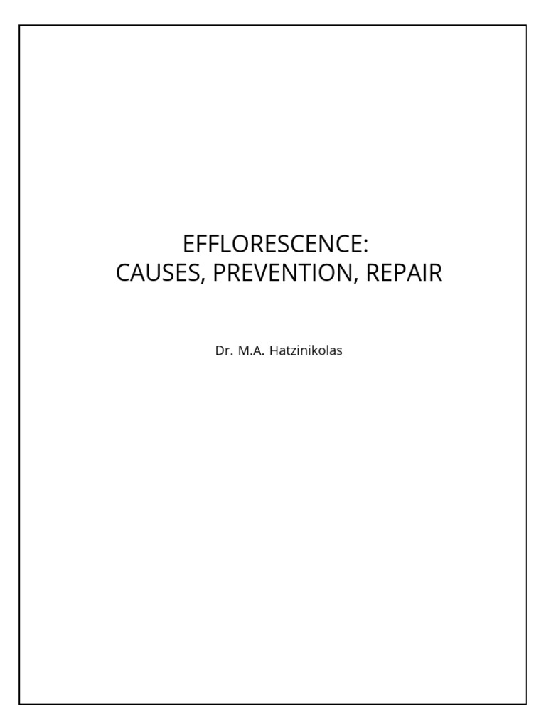 57 Efflorescence Causes Prevention Repair | PDF | Concrete | Lime (Material)