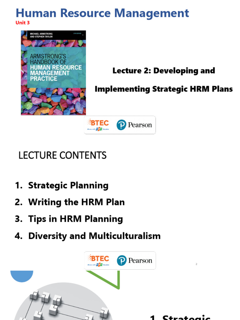 Human Resource Management - Lecture 2 | PDF | Human Resource Management | Strategic Planning