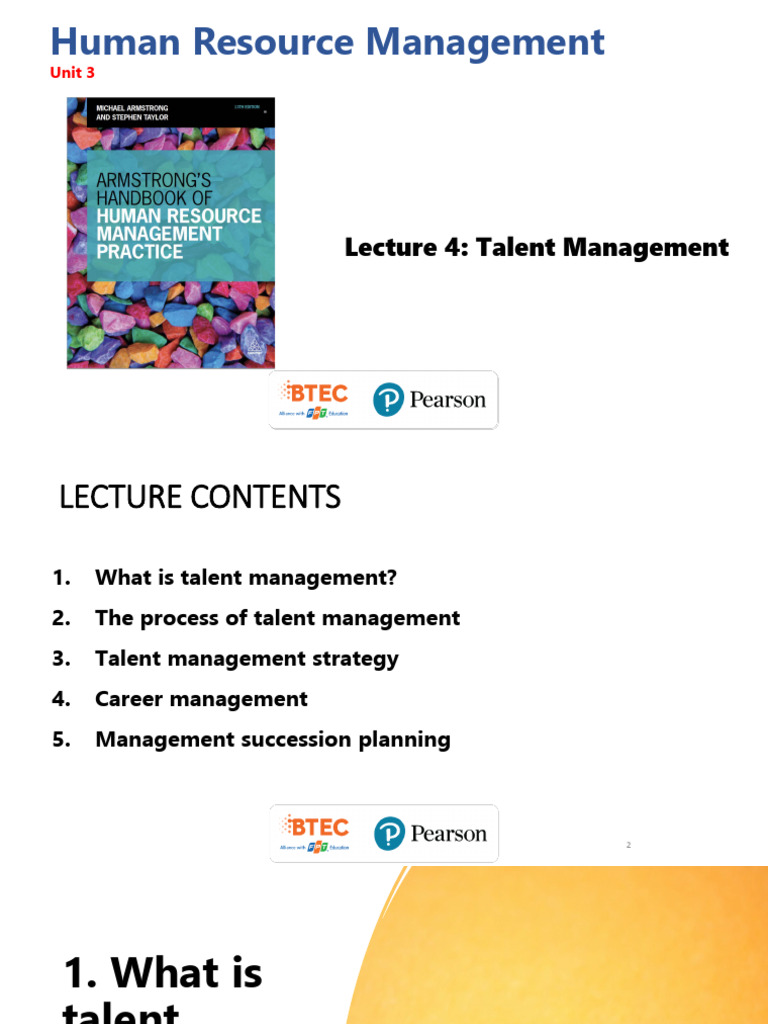 Human Resource Management - Lecture 4 | PDF | Talent Management | Human ...