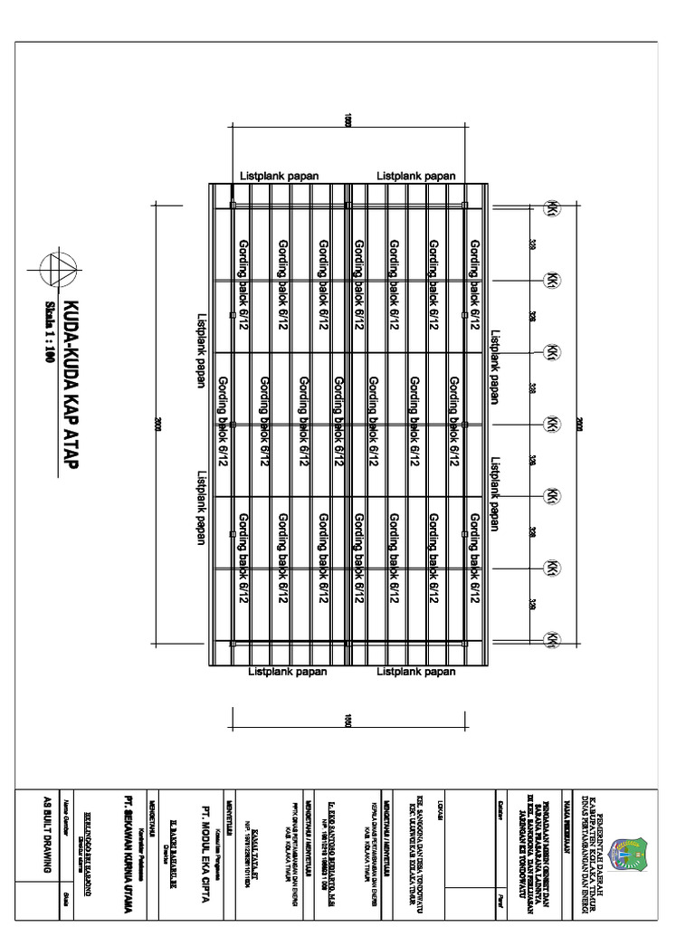 As Built Drawing (Kuda-Kuda) | PDF