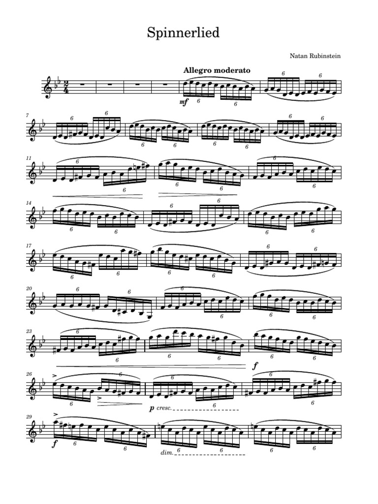 Spinnerlied Nathan Rubinstein | PDF
