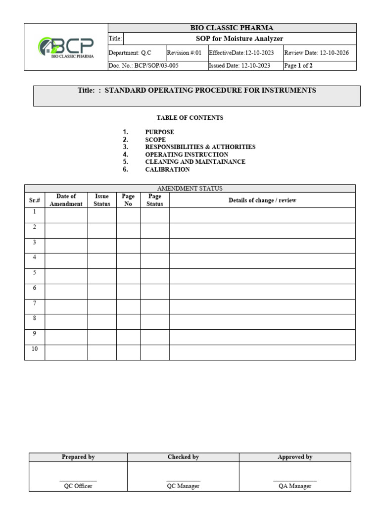 sop-for-moisture-analyzer-pdf-calibration-materials
