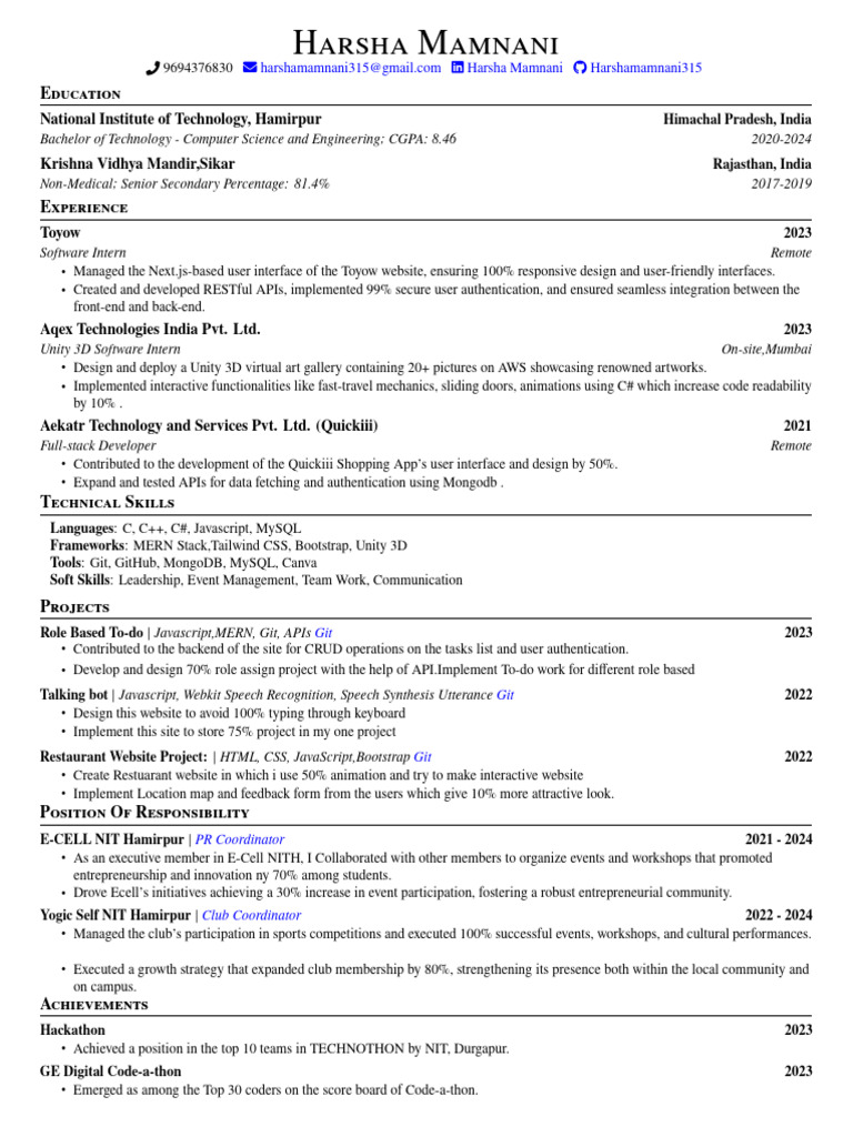 Harsha Resume | PDF | Computing | Software Engineering