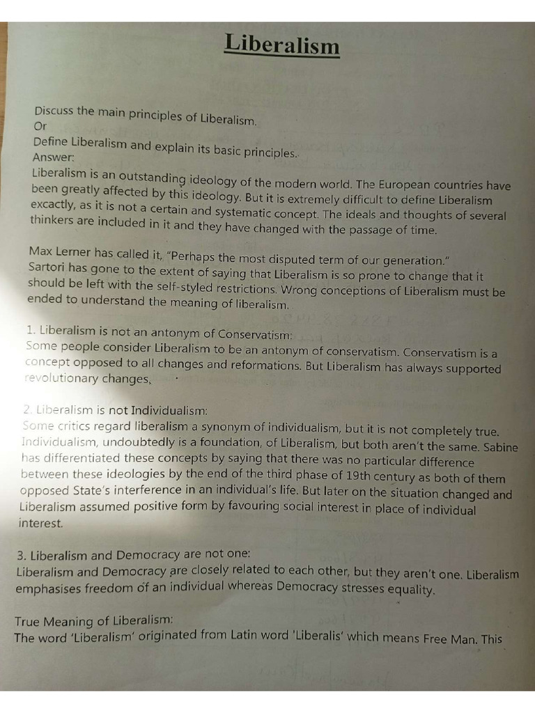 Liberalism | PDF