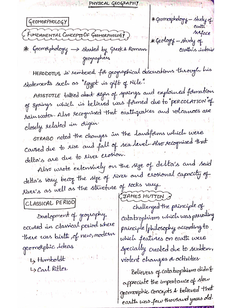 Geomorphology Handwritten Notes Rushikesh Sir Optional_240705_121839 | PDF