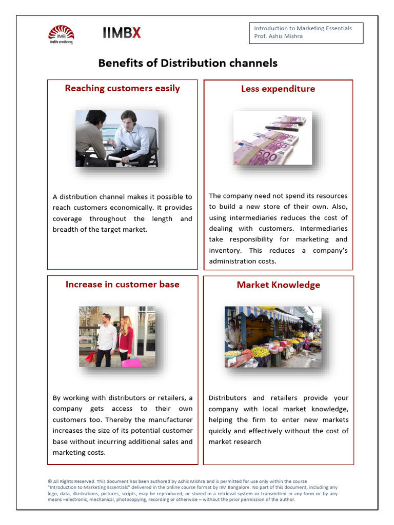 Benefits of Distribution Channels | PDF | Marketing | Retail