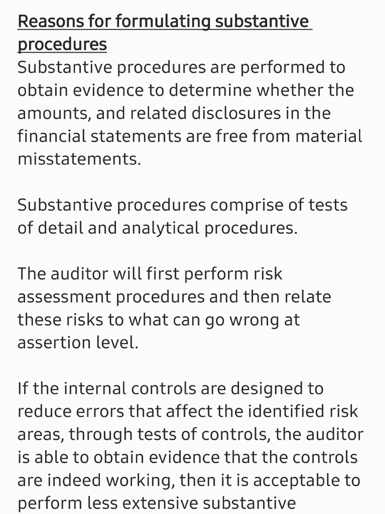 Principles in Formulating Substantive Procedures - 240727 - 065224 | PDF