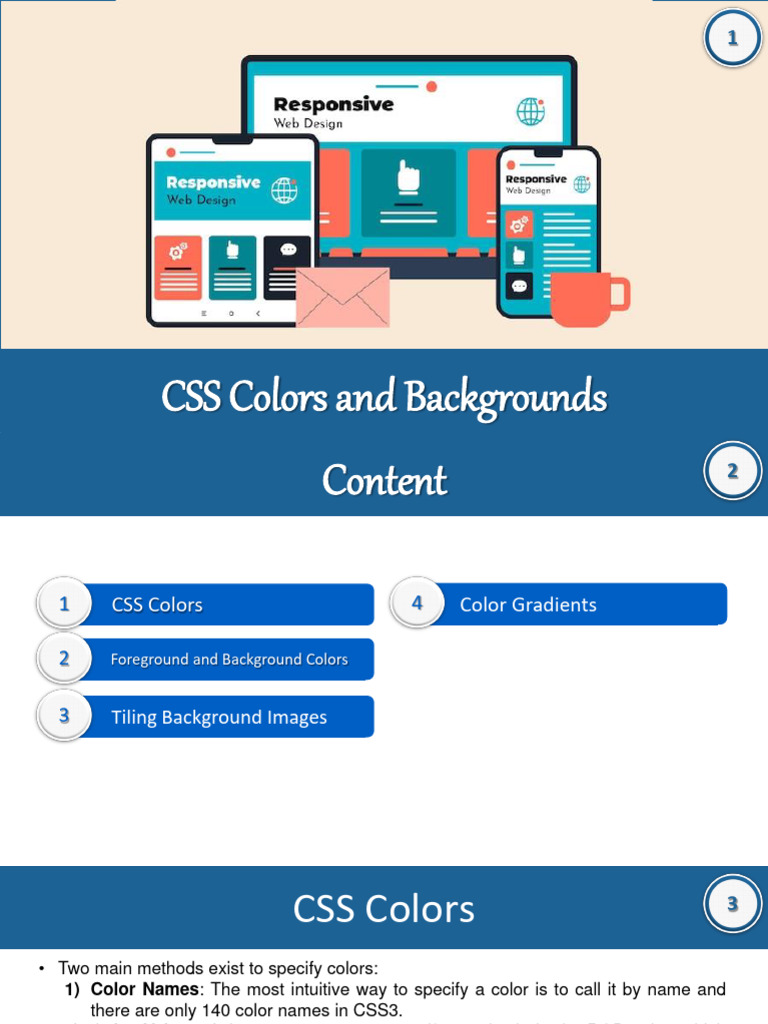 Chapter 13 (CSS Colors and Backgrounds) | PDF | Computing | Vision